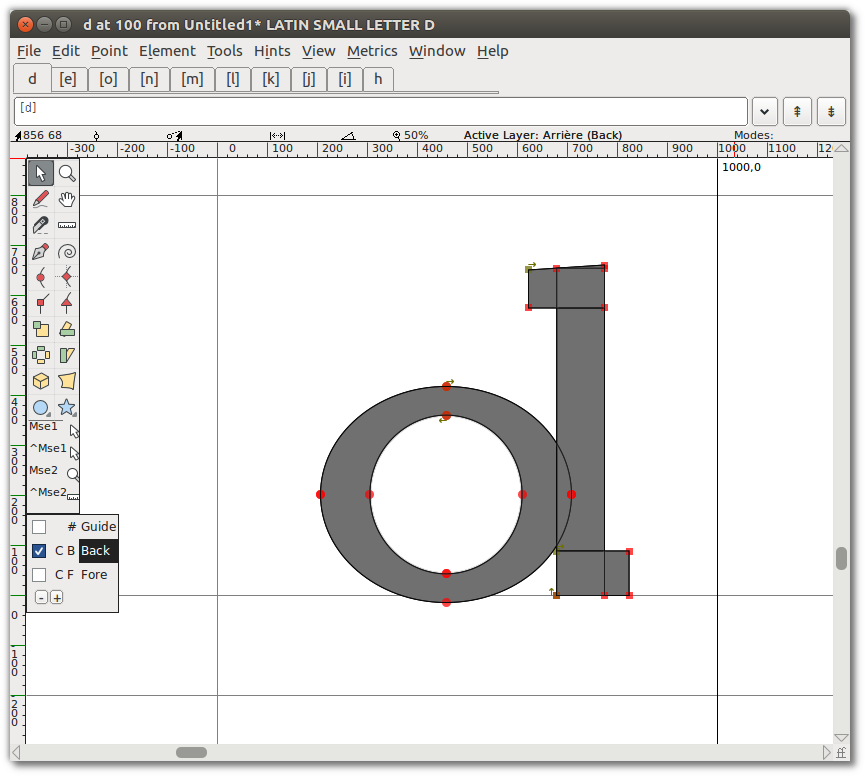Design With FontForge: Completing the Lower Case